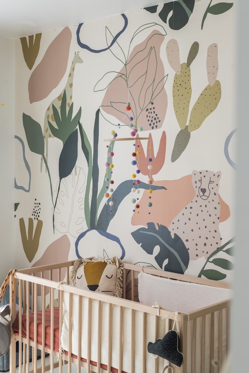 10x Behang op de babykamer - BABYLABEL